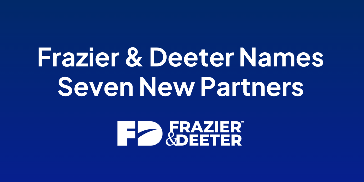 Frazier & Deeter Names 7 New Partners | Frazier & Deeter
